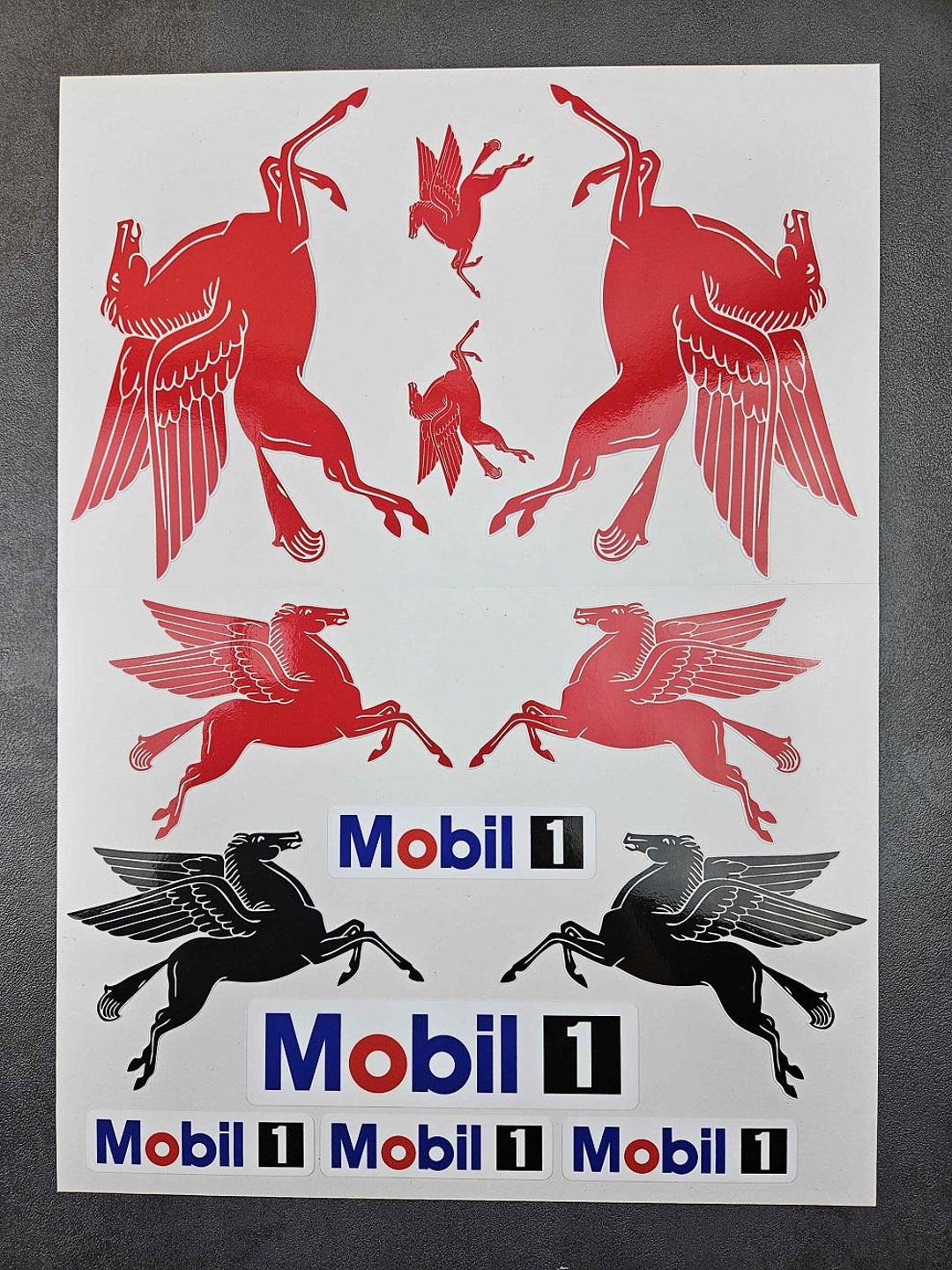 Mobil 1 Sticker Set | Premium Vinyl Decals | Waterproof & Laminated Car ...