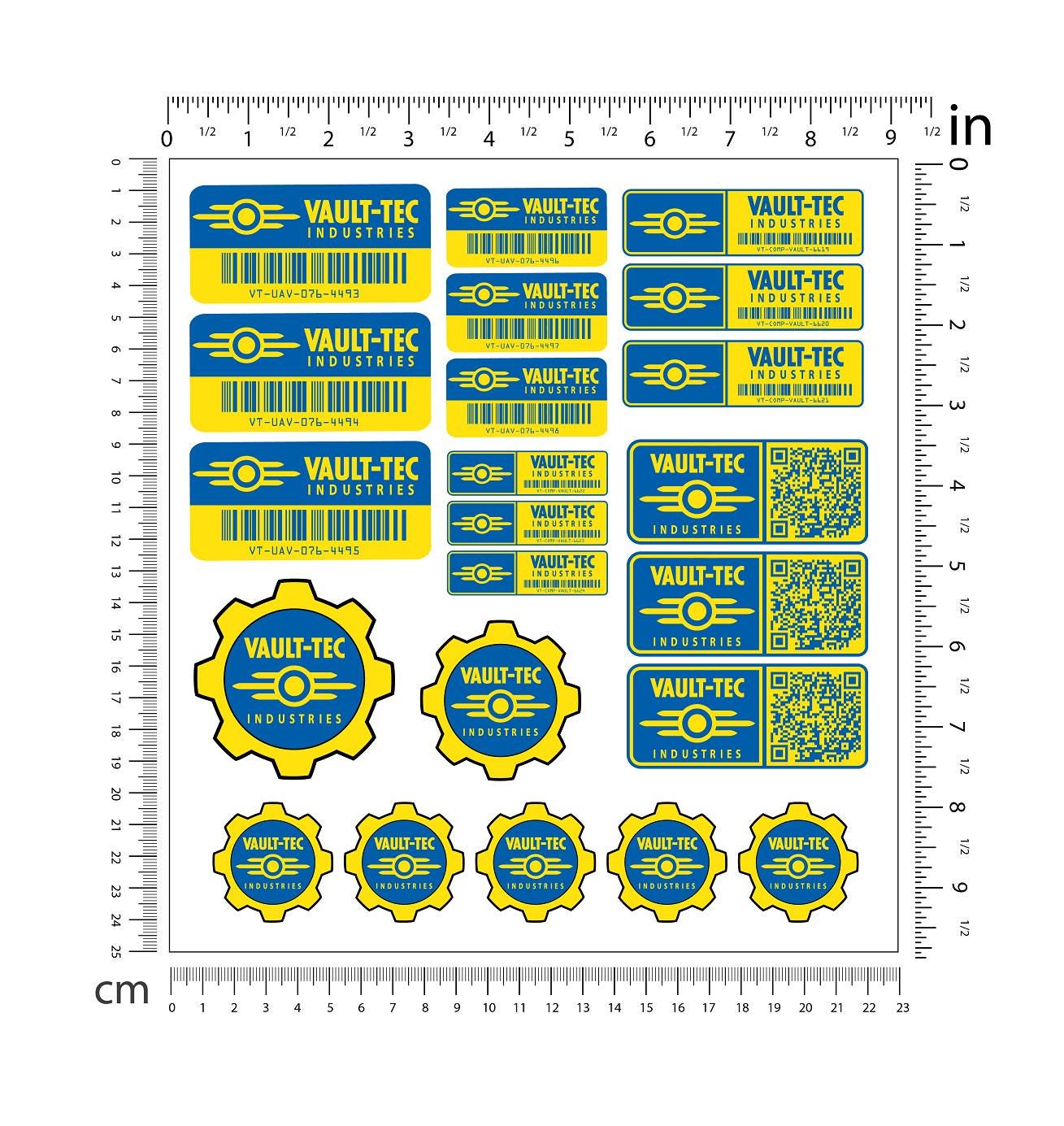 Vault-tec Sticker Set | Asset Tags | Premium Vinyl Decals | Waterproof ...