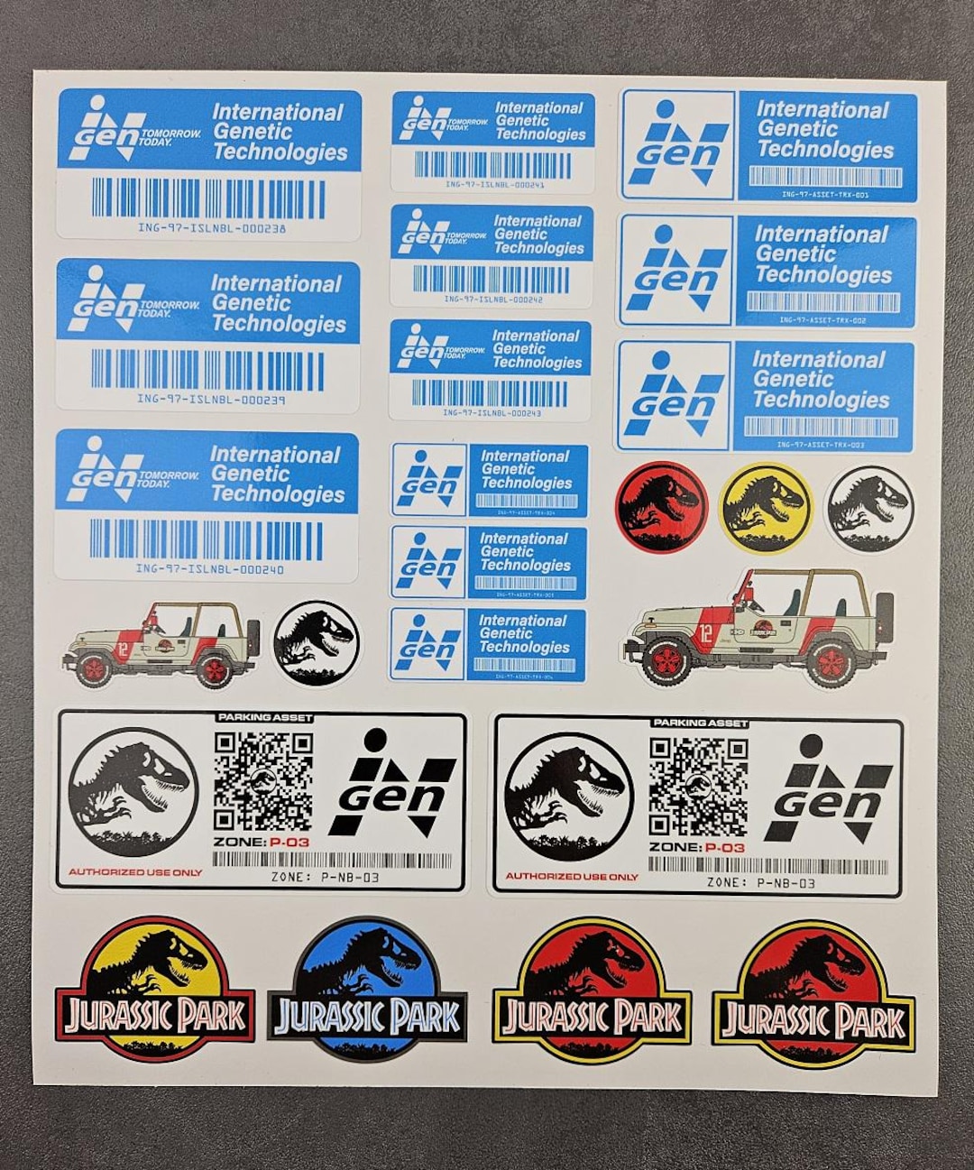 Ingen Stickers Set | Asset Tags | Premium Vinyl Decals | Waterproof ...