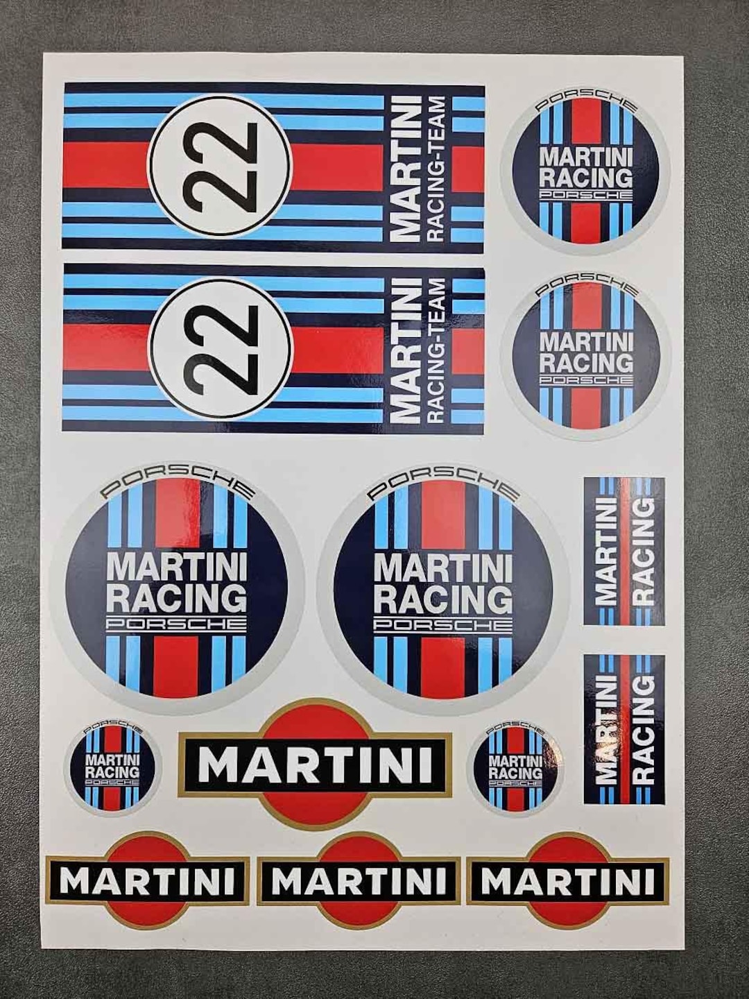 Martini Racing Sticker Set | Premium Vinyl Decals | Waterproof ...