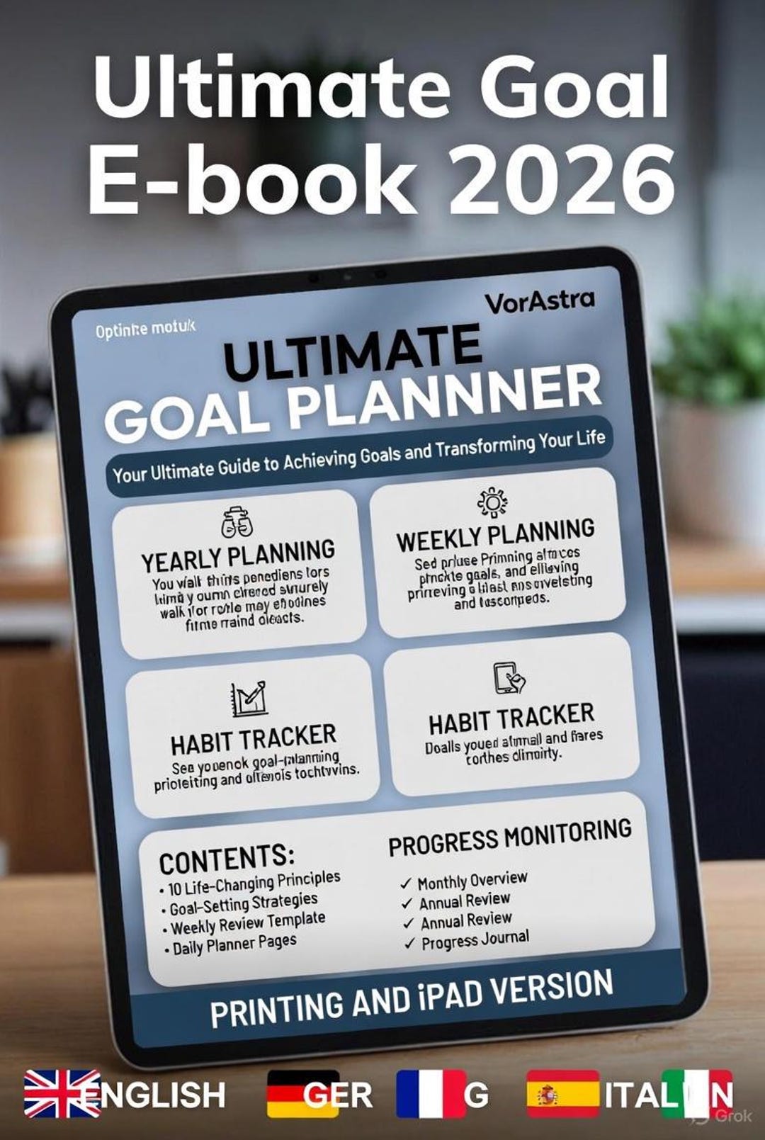 Ultimate Goal E-book 2026 • Personal 10 Advices PDF • Yearly & Weekly ...