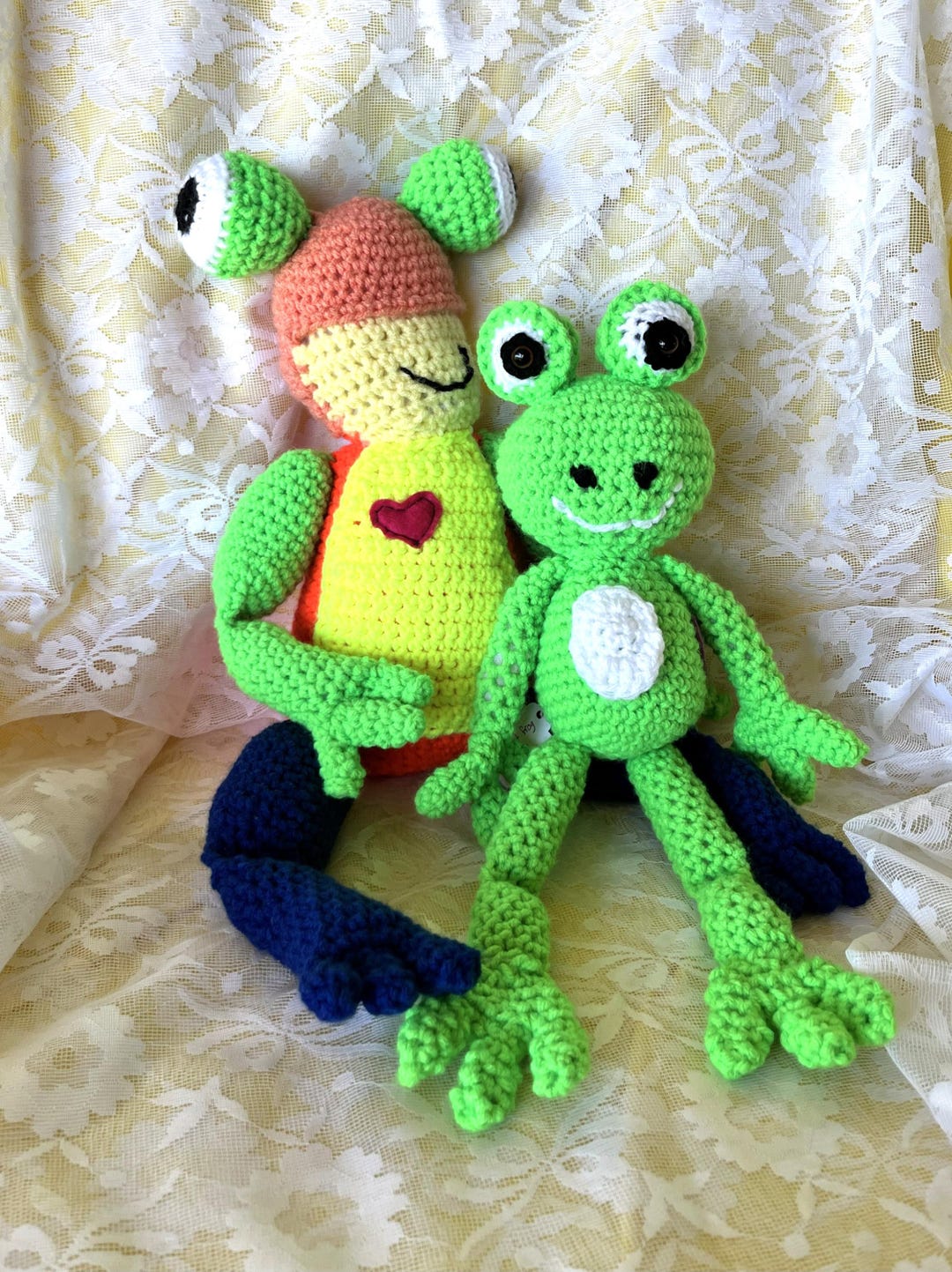 Large, Goofy Crocheted Frog - Etsy
