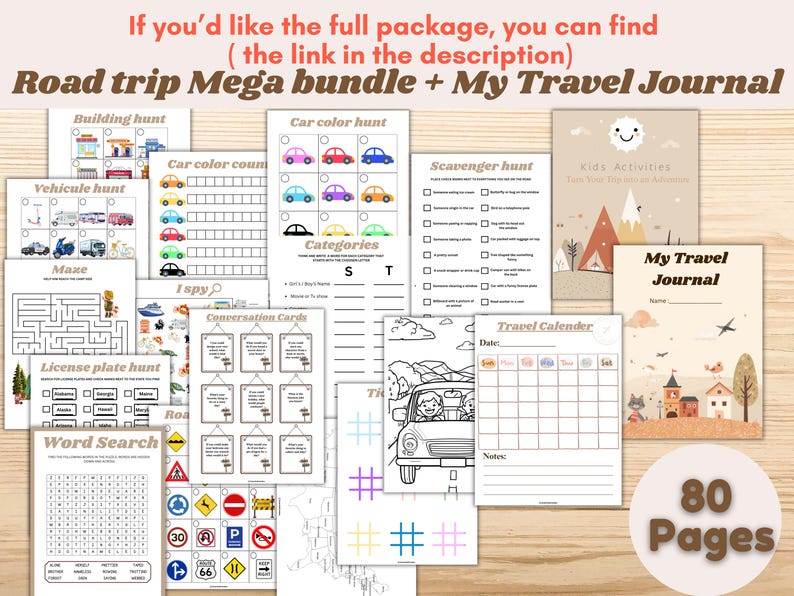 Road Trip Games Printable Pack: Family Travel Activities (PDF) - Etsy