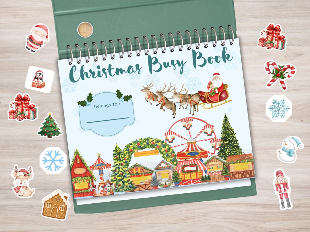 Christmas Busy Book Printable, Toddler Activity Binder (digital ...