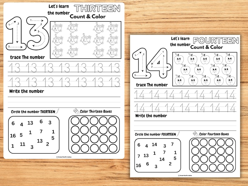 Number Tracing Worksheets Math Early Learning 1-20 Pre Schooling ...