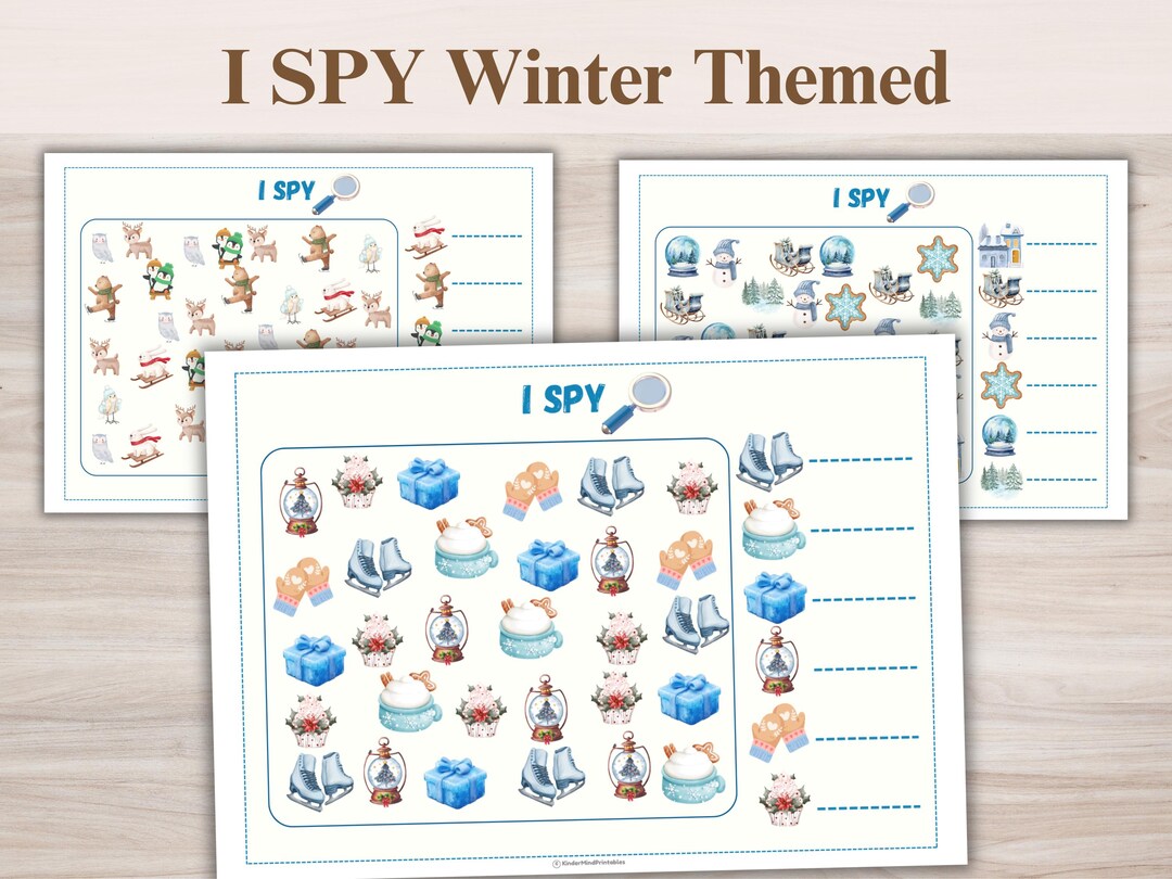 I Spy Winter Printable Kids Activity Game Winter Seek and Find ...