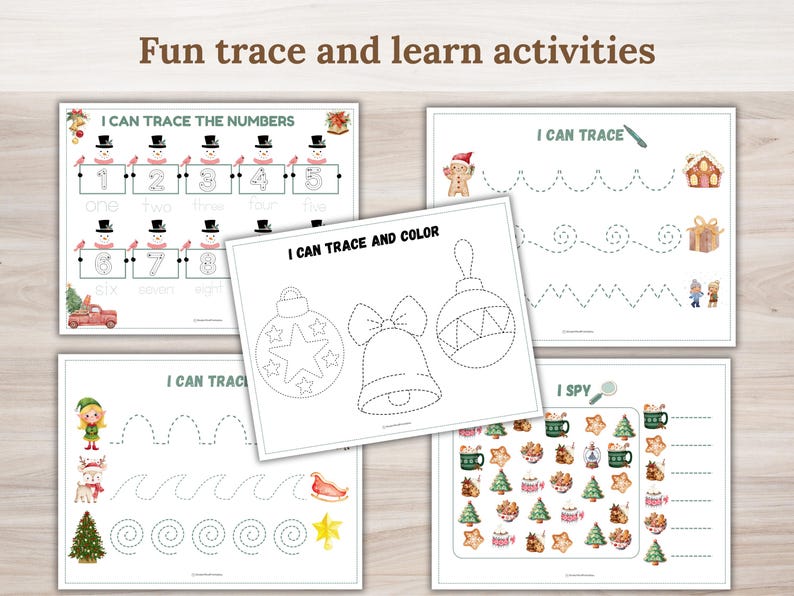Christmas Busy Book Printable, Toddler Activity Binder (digital ...