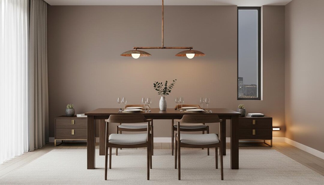 Handmade Copper Linear Pendant Light – Rustic Copper Cone Chandelier ...