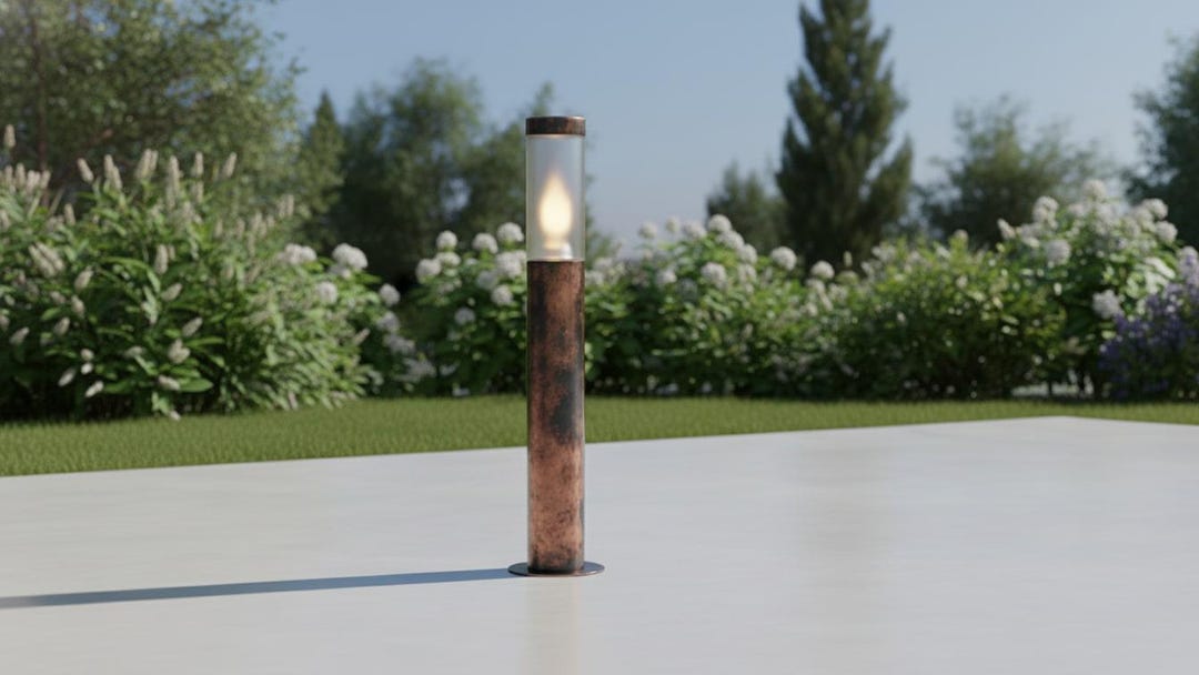 Modern Outdoor Copper Path Light - Weatherproof Garden Lamp - Outdoor ...