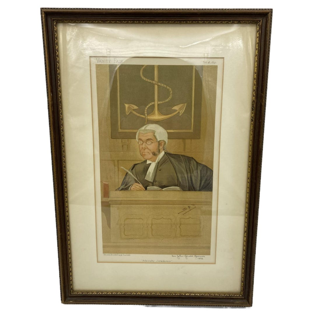1893 Vanity Fair Spy Cartoon John Gorell Barnes - Admiralty ...