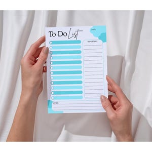 Printable to Do List, Blue, Digital Download, PDF - Etsy