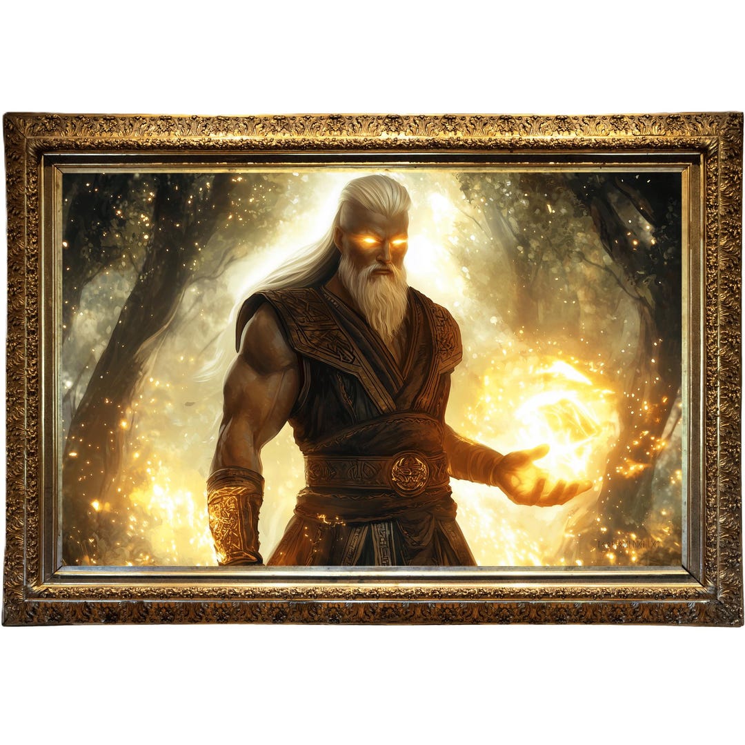 Baldr the Light Undying Print | Norse God of Light Wall Art | Viking ...