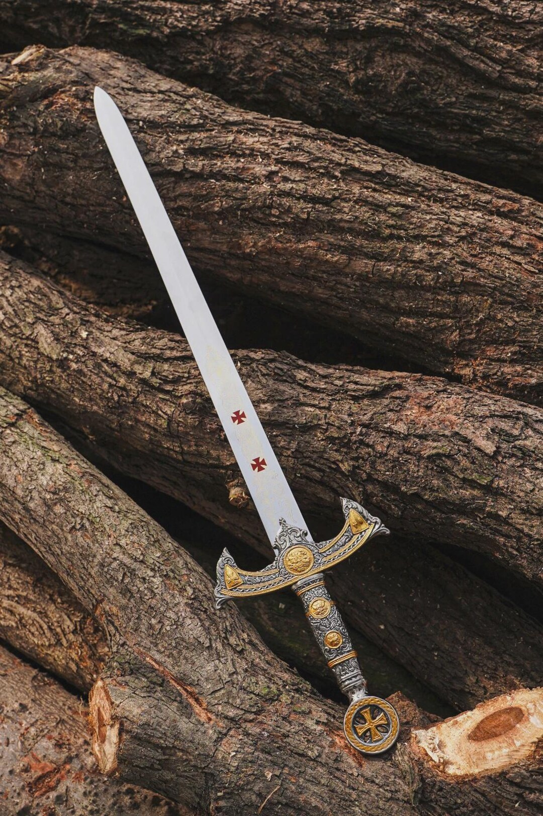Handmade Knights Templar Stainless Steel Sword Sheath Medieval Sword ...