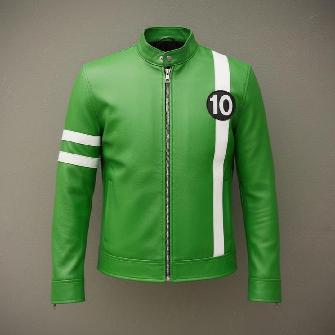 Handmade Superhero Green Cosplay Ben 10 Jacket Ryan Kelley Alien Swarm ...