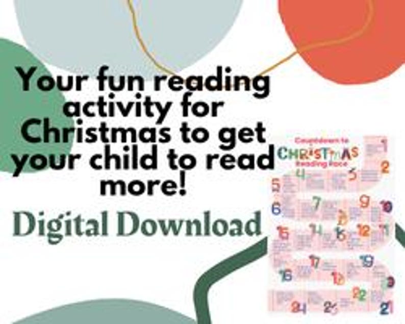 24-day Christmas Reading Countdown Chart for Kids | Printable Reading ...