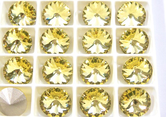 Jonquil F 12mm Preciosa 1122 Rivoli Stone 2 or 6 Pieces | Etsy