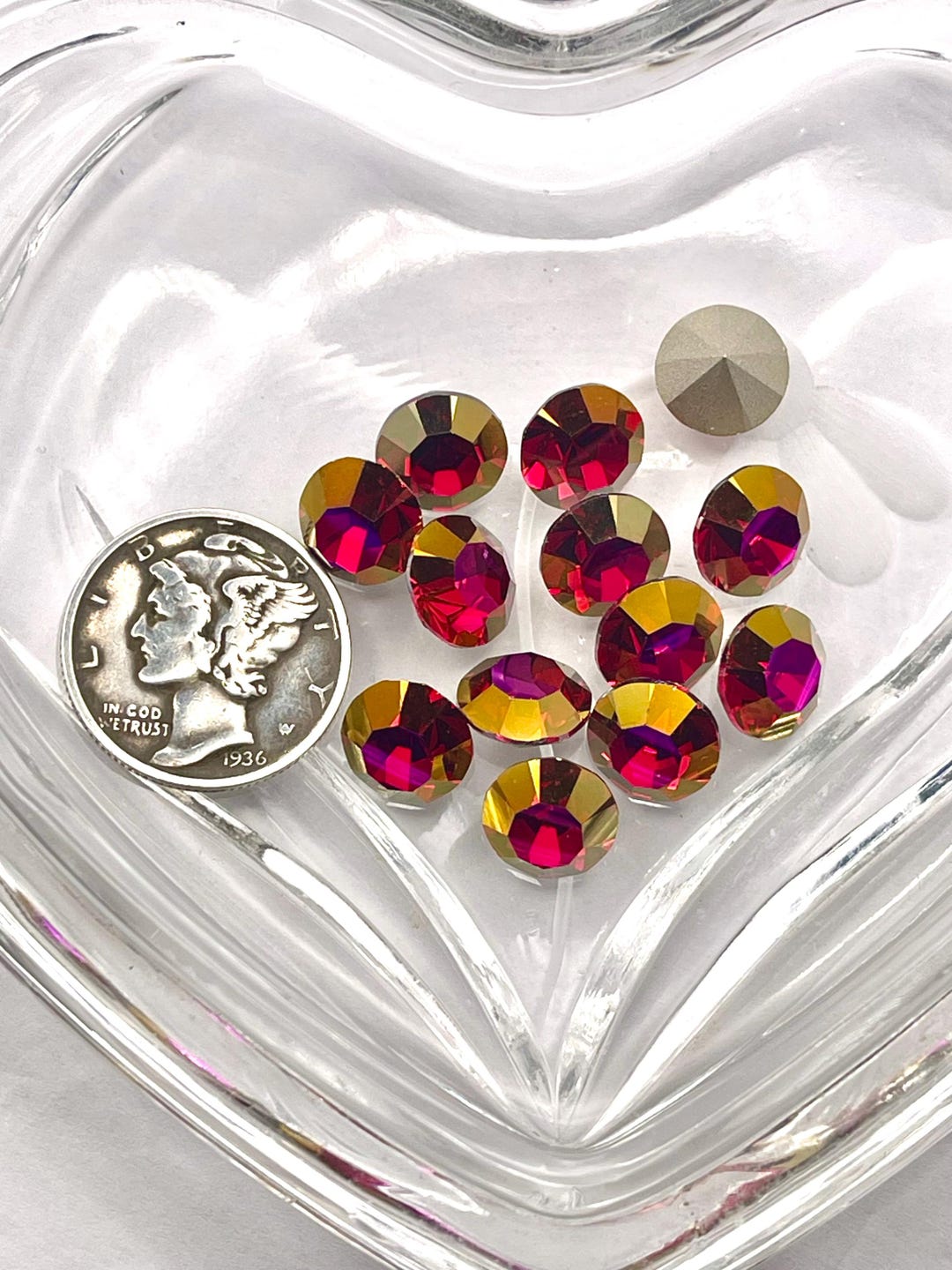 Ruby Lemon F 39ss - 8mm Preciosa Maxima 39ss Chaton Rhinestones - Etsy