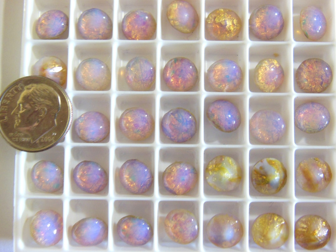 Pink Fire Opal UNF 40ss Vintage Czech Rhinestone Chatons - Etsy