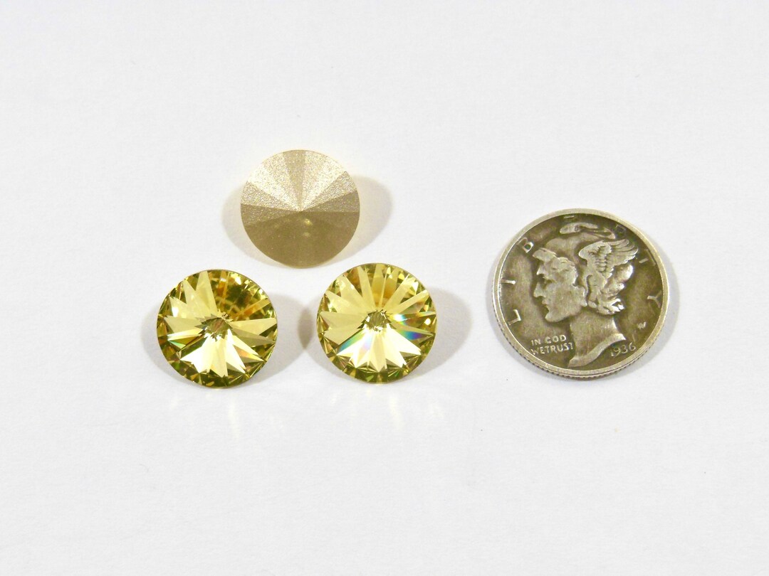 Jonquil F 12mm Preciosa 1122 Rivoli Stone 2 or 6 Pieces - Etsy