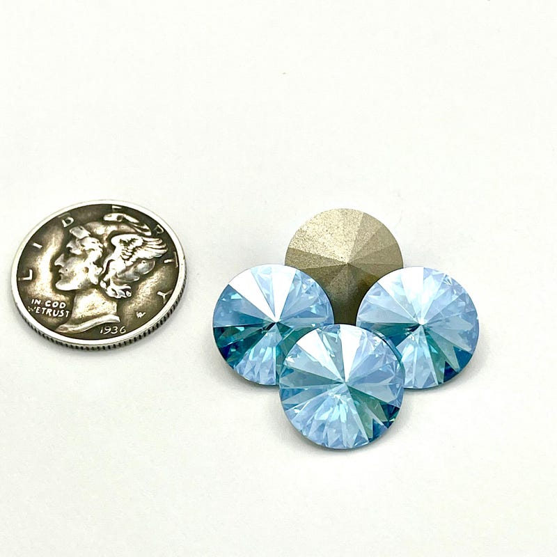 Swarovski Rivoli Aqua - Etsy