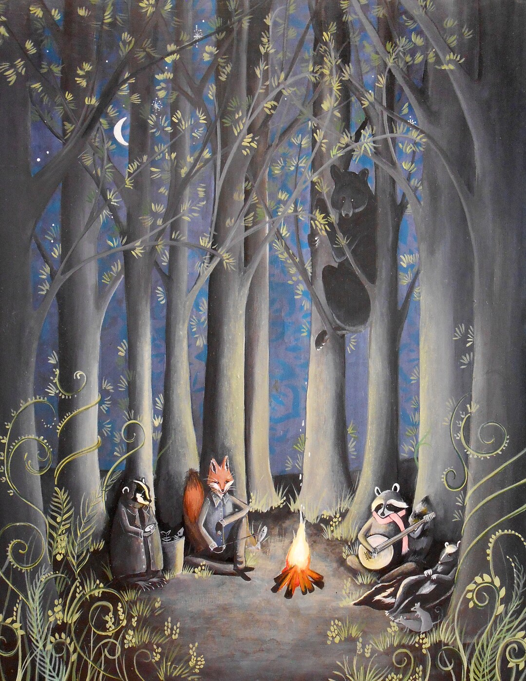 Campfire Print - Etsy
