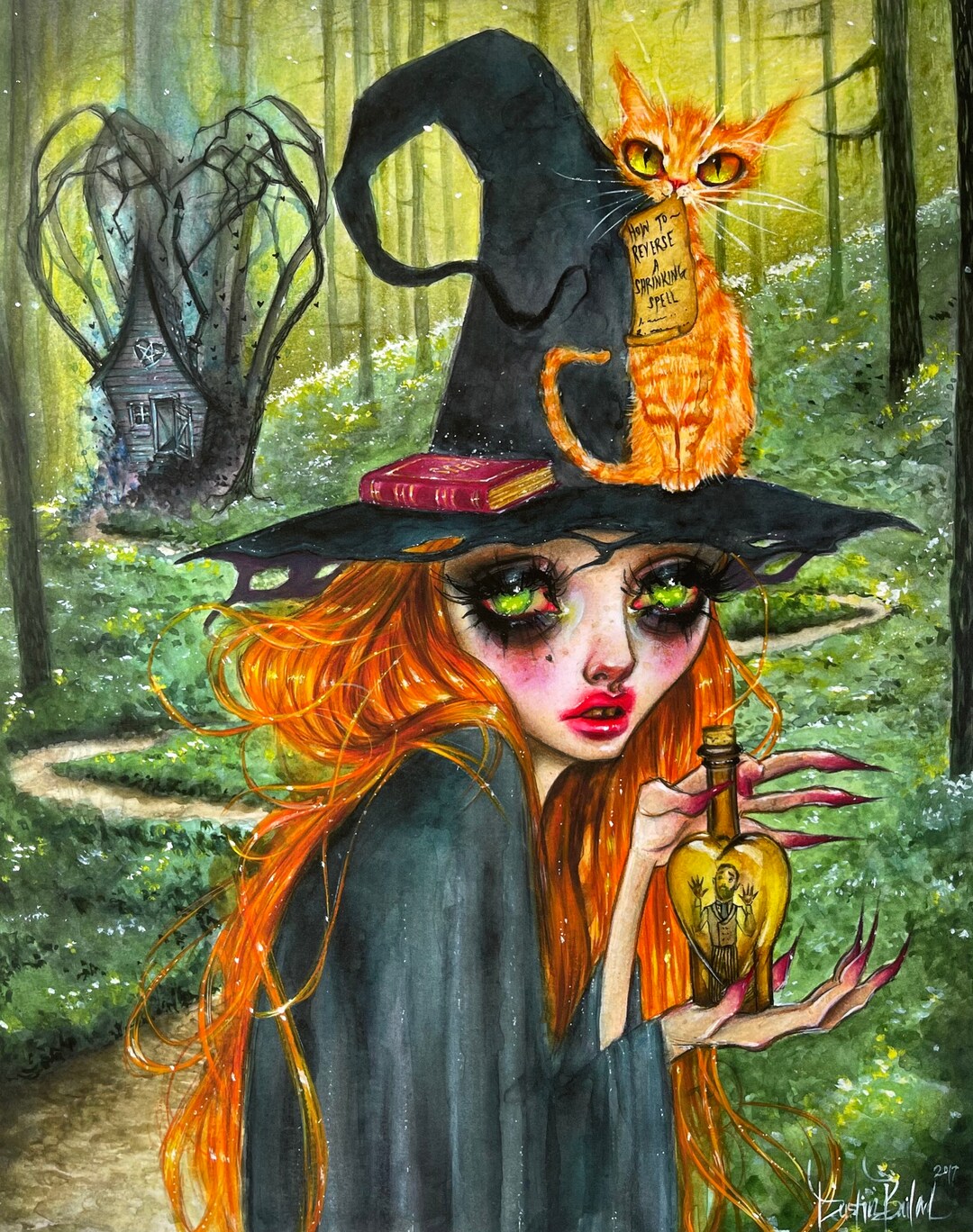Abby and the Shrinking Spell. 11x14" Fine Art Print by Dustin Bailard ...