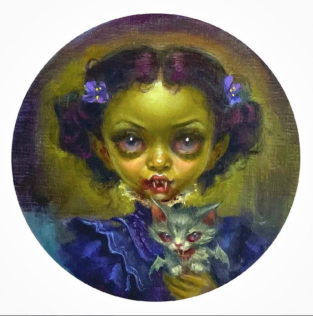 Mavis and Ash , 4x4” Tiny Biter Prints! by Dustin Bailard. - Etsy