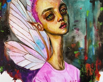 Coffee Witch and Kitty Series, Kiara and Scaredy Peachy Cat 8x10 PRINTS ...