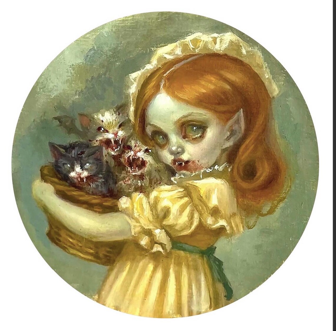 Kitten Basket With Emma and the Three Tom’s , 4x4” Tiny Biter Prints ...
