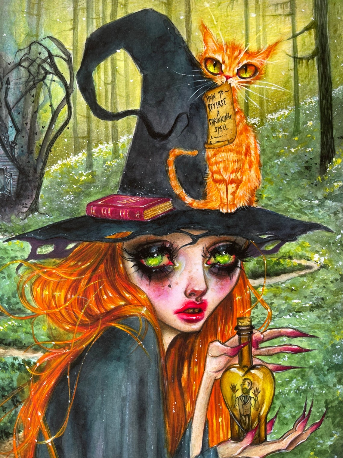 Abby and the Shrinking Spell. 11x14" Fine Art Print by Dustin Bailard ...
