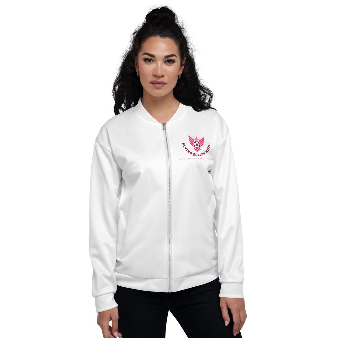 Flying Soccer Mom Bomber Jacket • Lightweight Unisex Outerwear - Etsy