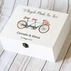Bicycle Wedding Keepsake Box, Personalized Wedding Memory Box, White ...
