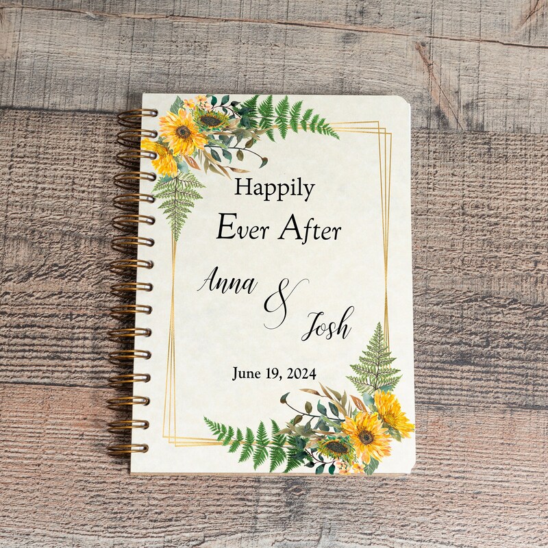 Sunflower Guest Book - Etsy