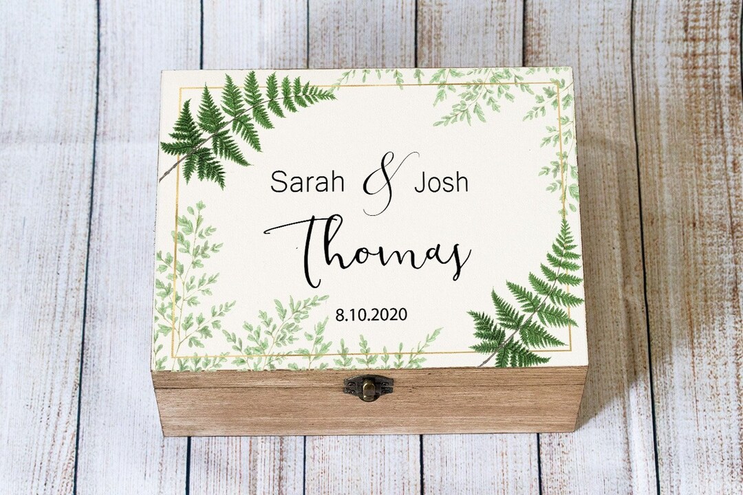Personalized Wedding Keepsake Memory Box, Wooden Wedding Box, Wedding ...