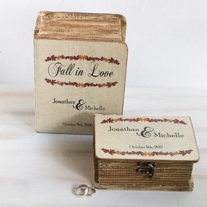 Autumn Wedding Card Box / Holder Fall Favors Box Wood Keepsake Box ...