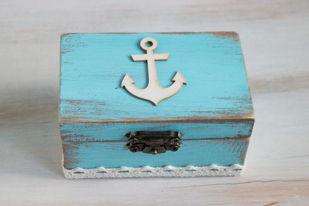 Beach Wedding Ring Bearer Box Nautical Wedding Ring Box Ring Holder ...