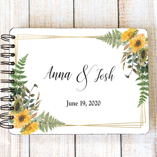 Sunflower Guest Book - Etsy