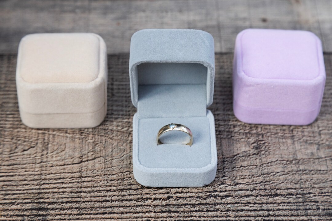 Velvet Wedding Ring Box, Luxury Wedding Box, Velvet Ring Bearer Boxes ...