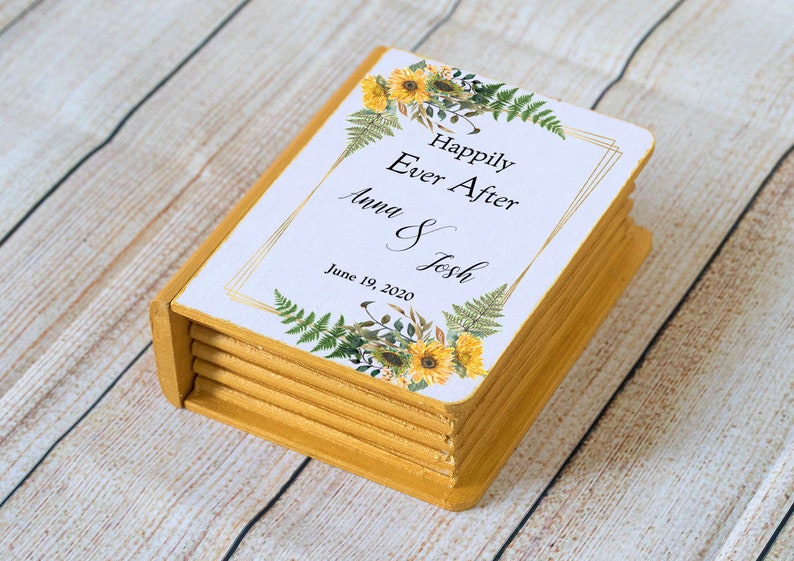 Personalized Ring Bearer Box Sunflowers Wedding Ring Box | Etsy