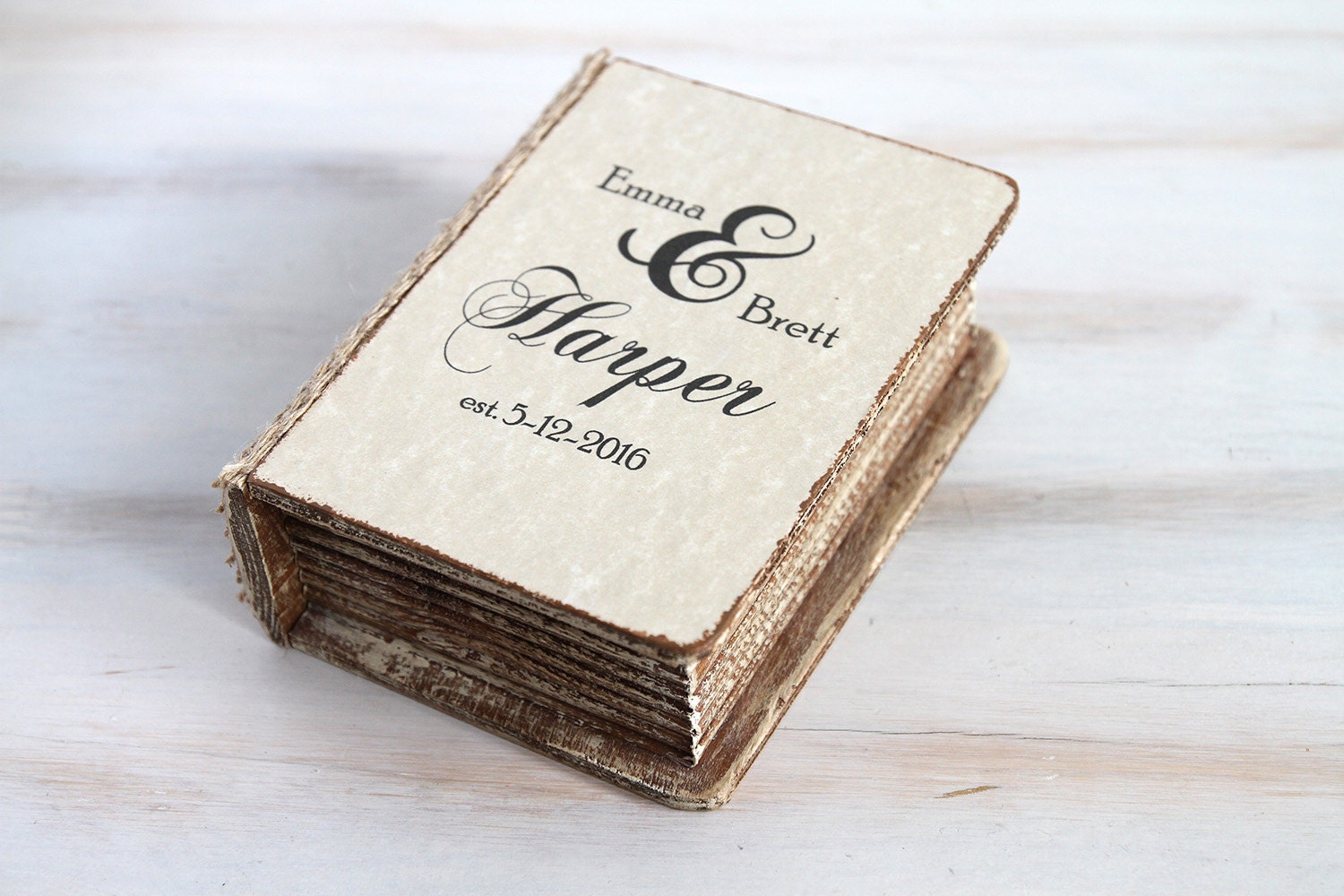 Rustic Wedding Box Wedding Ring Box Personalized Ring Bearer | Etsy