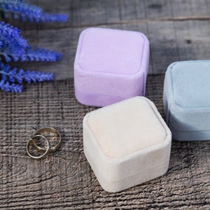 Velvet Wedding Ring Box, Luxury Wedding Box, Velvet Ring Bearer Boxes ...