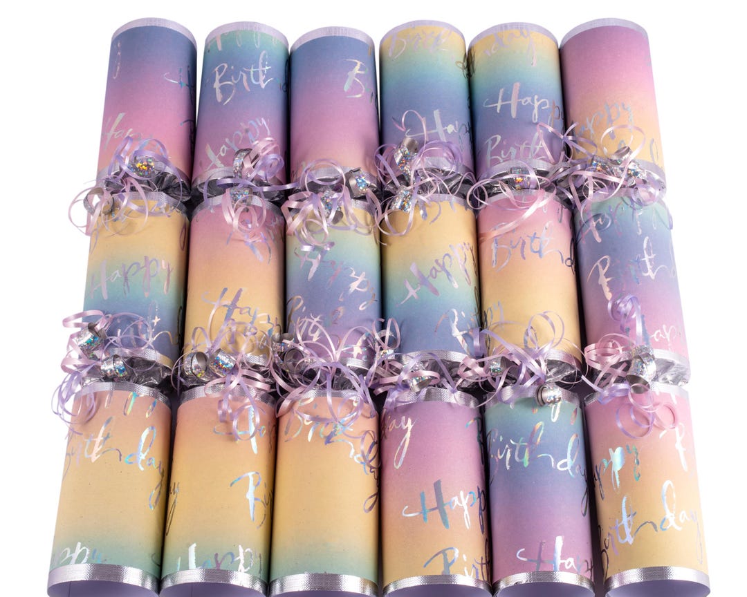 HAPPY BIRTHDAY CRACKERS -box of 6 - Etsy