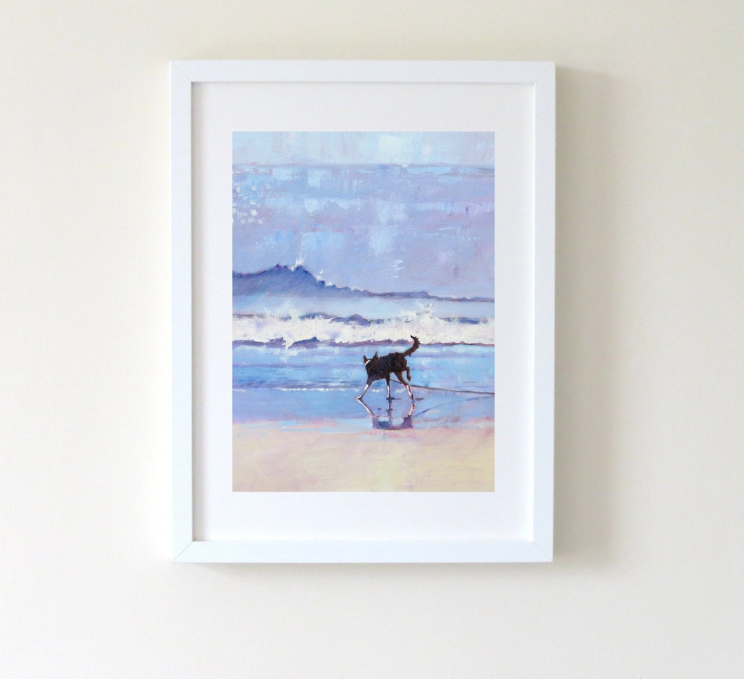 Border Collie Art Print: Grace at the Seaside, Dog Lover Gift - Etsy