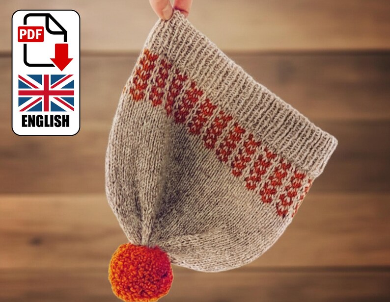 Colorwork Hat Knitting Pattern PDF | Slouchy Beanie Knit Pattern ...