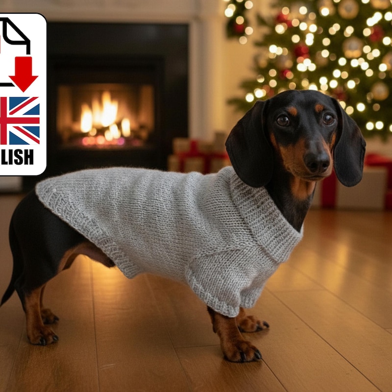 Knit Dachshund Jumper - Etsy UK