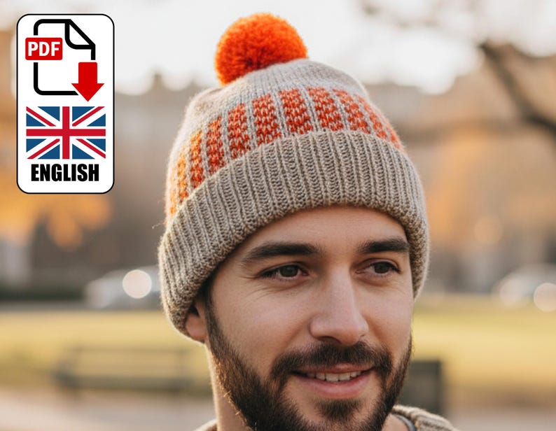 Colorwork Hat Knitting Pattern PDF | Slouchy Beanie Knit Pattern ...