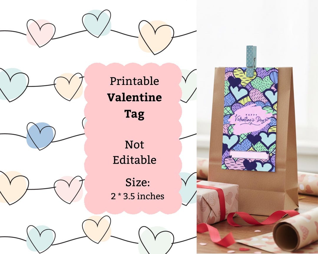 Printable Funny Valentine Cat Tag, Grumpy Humor Gift Label, Instant ...