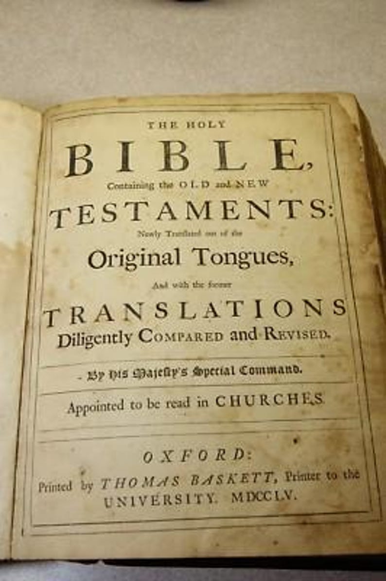1755 KJV BIBLE - Etsy