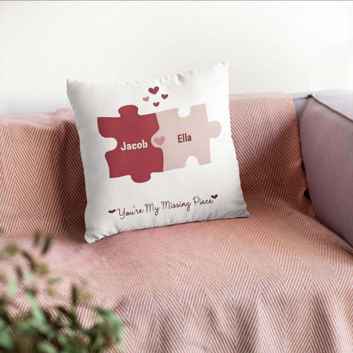 Custom Names Puzzle Pillow | You're My Missing Piece - Etsy