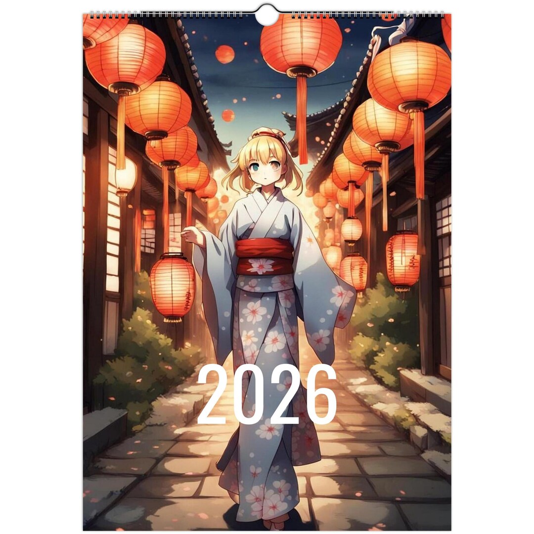 Japanese Anime Style Calendar, Wall Calendars - Etsy